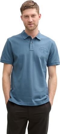 Tom Tailor Denim Basic T-Shirt mit Stickerei, deep Black, XS