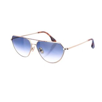 Victoria Beckham Sonnenbrille- Gold-Havana Rechteckiger Stil - - Accessories - Damen - Blau - ONE SIZE