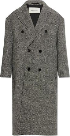 Ami Wollmantel mit Einzelschlitz - - Coats - Herren - Grau - XL