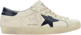 Golden Goose Homme, Chaussures, Blanc, Taille: 46 EU Baskets &agrave; Lacets avec &Eacute;toile et Semelle Plate