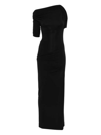 Jacquemus robe longue The Drapeado - Noir