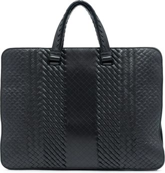 Bottega Veneta Crossbody Bags - Nappa Intreccio Imperatore Briefcase - Gr. unisize - in Schwarz - f&uuml;r Damen