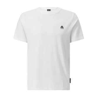 Moose Knuckles Logo Patch T-Shirt - - Tops - Herren - Wei&szlig; - M