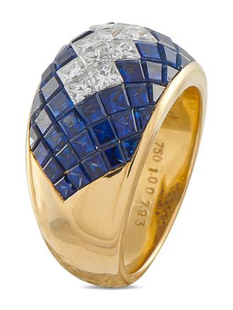 Luxury Bazaar Ring mit Diamant und Saphir - Gold