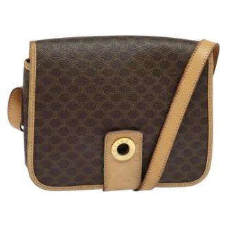 Celine Sac bandouli&egrave;re en toile Pre-owned - Femme - Pre-owned - Brun - Taille: ONE Size