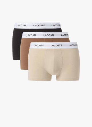 Lacoste Lot de 3 cale&ccedil;ons en coton m&eacute;lang&eacute;