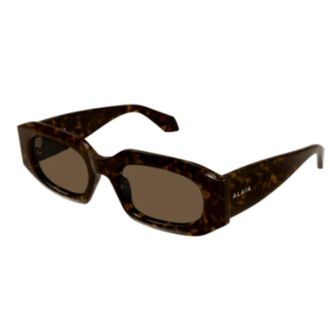 Alaia unisex, Accessoires, Brun, Taille: 53 MM Aa0086S Lunettes de soleil rectangulaires