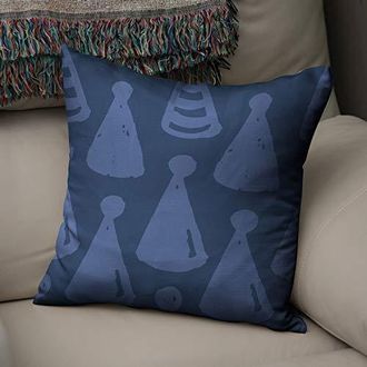 Bonamaison Le Jardin du Lin Kissen Zierkissenbezug Kissenbezug, Blau Dekoration, Weich Bequem, Für Zuhause Autos Büro Sofa Wohnzimmer Couch Schlafzimmer Dekor, 4