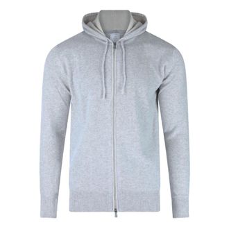 Eleventy Cashmere Rei&szlig;verschluss-Kapuzenpullover - - Knitwear - Herren - Grau - M