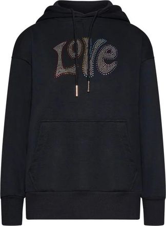 Silvian Heach Femme, Sweatshirts et sweats &agrave; capuche, Noir, Taille: 36 FR Sweat &agrave; capuche avec d&eacute;tail d&eacute;coratif sur le devant