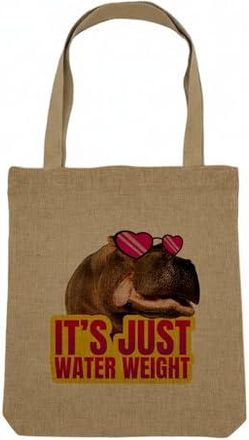 Fabulous Sac Shopping Tote Bag Aspect Lin - Its Just Water Weight Collage Vintage Illustration Art Humour Parodie Meme - Sac de Courses Toile Epaisse 360g Beig