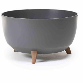 Siena Garden M82579 Oslo Pflanzgef&auml;&szlig; 29 cm, &Oslash;29 x 23cm, anthrazit