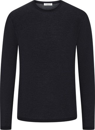 Phil Petter Rundhalspullover aus einem Wolle-Baumwolle-Mix in