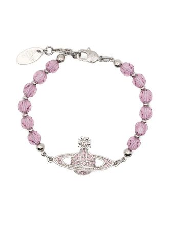 Vivienne Westwood Orb-charm beaded bracelet - Silber