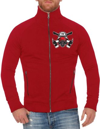 Spass Kostet Herren Feuerwehr Jacke ohne Kapuze M&auml;nner FFW Beruf Sweatjacke Gr&ouml;sse S - 4XL