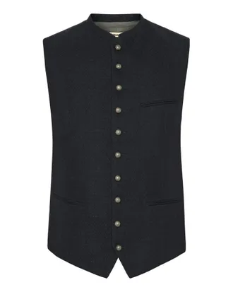 Gottseidank Trachtenweste mit Stehkragen aus Leinen-Mix in