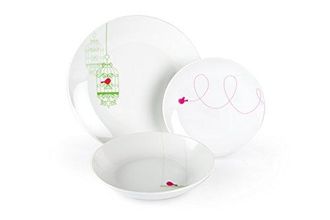 Excelsa Liberté Service de Table Blanc en Porcelaine de 18 pièces