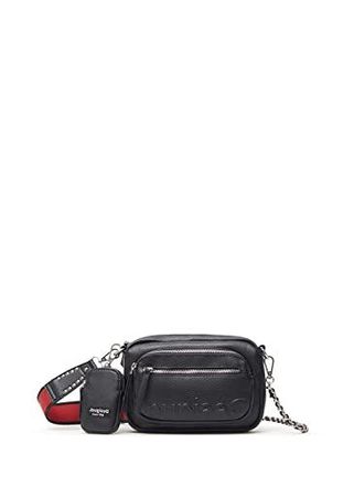 Desigual Bols_reli&euml;f Sac de corps semi-cambr pour femme Noir Taille unique EU, Noir, Taille unique