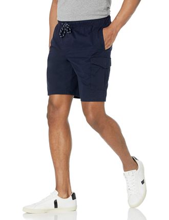 Amazon Essentials Herren 23 cm Cargo-Shorts mit elastischer Taille, Marineblau, XS