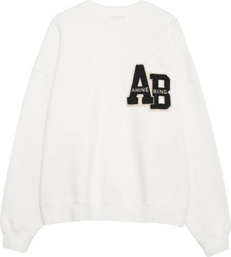 Anine Bing Femme, Sweatshirts et sweats &agrave; capuche, Blanc, Taille: 38 FR Miles Oversized SweaT-shirt