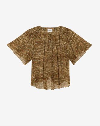 Isabel Marant Top Neslya - Femme - Kaki - Taille 34 - Marant &Eacute;toile