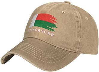 Generic Casquette Trucker Drapeau De Madagascar, Jeans Malgaches L&eacute;ger Casquettes De Golf R&eacute;glable Sunhat pour Les Saisons Hip Hop Sports