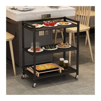 Generic K&uuml;chenwagen, mobiles Gem&uuml;seregal, Abtropfgestell f&uuml;r hei&szlig;e T&ouml;pfe, Abtropfgestell f&uuml;r K&uuml;chenk&ouml;rbe, mehrschichtiges Abtropfgestell f&uuml;r die K&uuml;che vom Bod