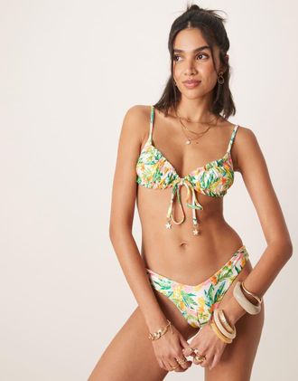Kulani Kinis Golden Hour - Bas de bikini échancré coupe en Y - Jaune