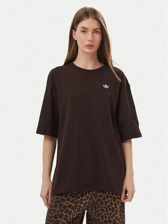 adidas T-Shirt Essentials Boyfriend LL0396 Dunkelbraun Regular Fit