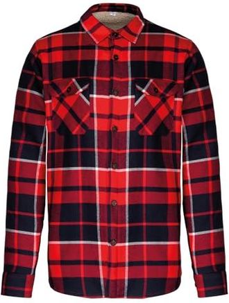 Kariban Veste Chemise - Homme (3XL) (Rouge/Bleu Marine)