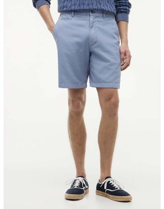 Tommy Hilfiger Dover - Short chino d&eacute;lav&eacute; 8 pouces avec coutures apparentes - Bleu clair