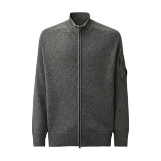 C.P. Company Re-Wool Zip Lens Cardigan - - Knitwear - Herren - Grau - XL