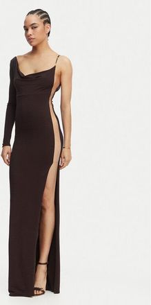 Elisabetta Franchi Abendkleid AB-R47-62E2-V520 Braun Slim Fit