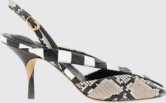 Jacquemus Sandales slingback en cuir &agrave; imprim&eacute; python et talon aiguille