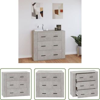 vidaXL Betonfarbe - Sideboard Betongrau 80x33x70 cm Holzwerkstoff