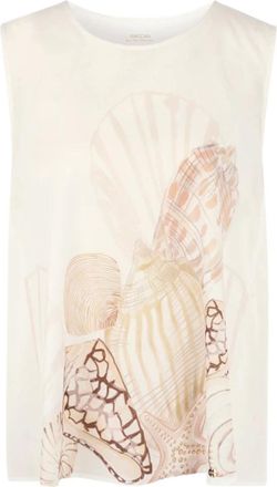 Marc Cain Femme, Tops, Beige, Taille: 44 FR Hauts sans manches