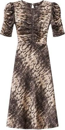 Isabel Marant Robe Lemila &agrave; imprim&eacute; python en soie