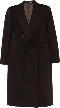 Tagliatore Manteau Au Genou - Marron Foncé