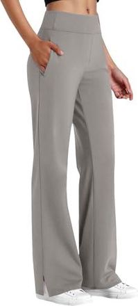 Generic Pantalon de yoga pour femmes 2026 grande taille taille haute stretch jambe large pantalon habill&eacute; pantalon ample confortable pantalon de surv&ecirc;tement d