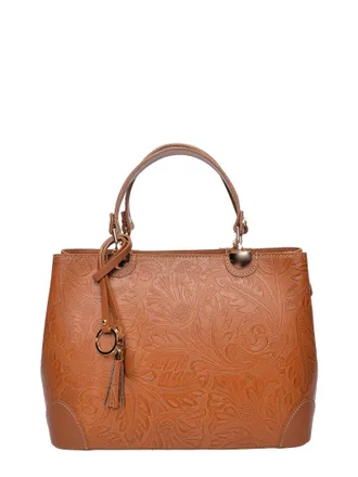 Anna Luchini Braun Rindsledertasche