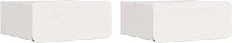 vidaXL Table de chevet avec tiroir 2 pcs Blanc 39 x 34 x 16,5 cm Vidaxl