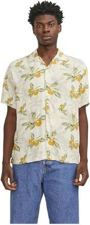 Jack & Jones Jorluke Tampa AOP T-Shirt SS Sn Chemise, Crème au Beurre, XXL Homme