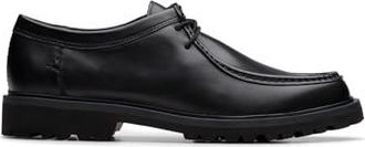 Clarks Mixte Berwick Seam Shoes, Black Leather, 44.5 EU