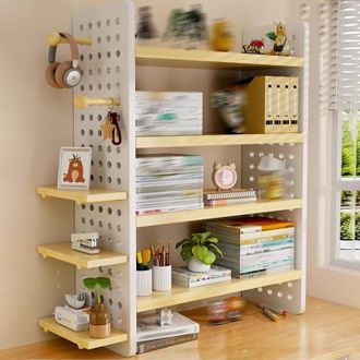 Generic Schlafsaal-Schreibtisch, Aufbewahrungsregal aus Holz, Mehrzweckregal, B&uuml;cherregal f&uuml;r(Natural Wood)