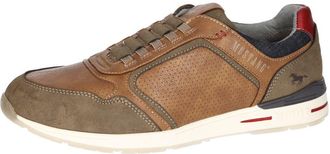 Mustang Jeans Herren Sneaker Schnürschuh Slipper Slip-on rutschfest bequem 4154-401, Größe:43 EU, Farbe:Braun