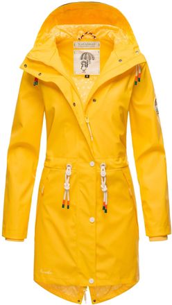Navahoo Damen Regenjacke Parka Regenmantel mit Kapuze B919 [B919-Gelb-Gr&ouml;&szlig;e XS-Gr. 34]