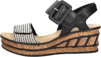 Rieker Femme, Chaussures, Noir, Taille: 36 EU Sandalen Plat