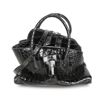 The Attico Schwarz mit Krokodilledetail. Rei&szlig;verschluss - - Bags - Damen - Schwarzk - ONE SIZE