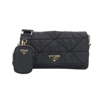 Prada Sac bandouli&egrave;re matelass&eacute; Tessuto Pre-owned - Femme - Pre-owned - Noir - Taille: ONE Size