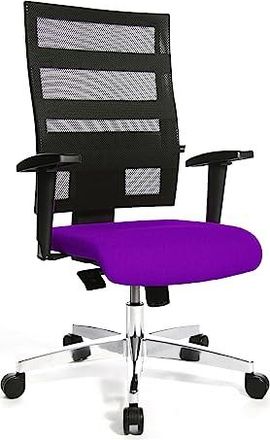 Topstar Topstar X-Pander 959TT330, Bürostuhl, Schreibtischstuhl, inkl. höhenverstellbare Armlehnen, Netzbezug, Bezugsstoff, lila/schwarz